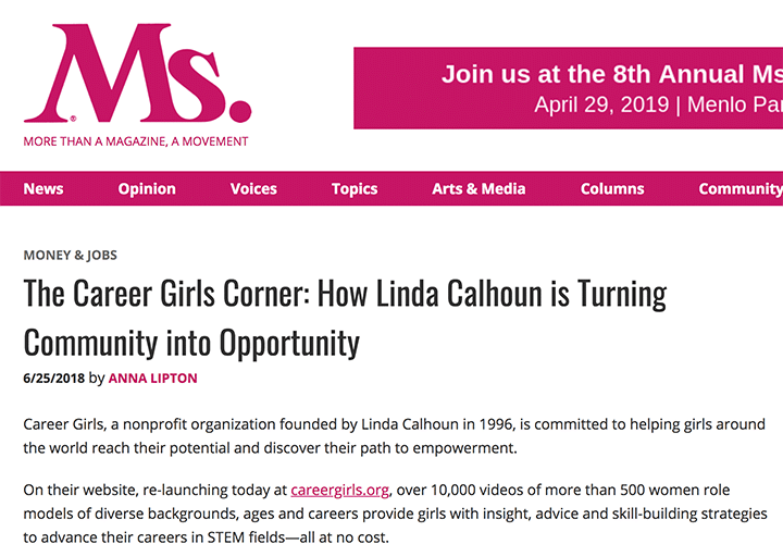 The Career Girls Corner: How Linda Calhoun is Turning Community into ...