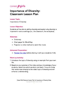 Importance-Of-Diversity-Empowerment-Lesson-Classroom-Lesson-Plan ...