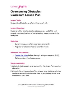 Overcoming-Obstacles-Empowerment-Lesson-Classroom-Lesson-Plan - Career ...