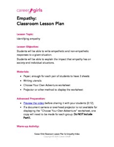 Empathy-Empowerment-Lesson-Classroom-Lesson-Plan - Career Girls