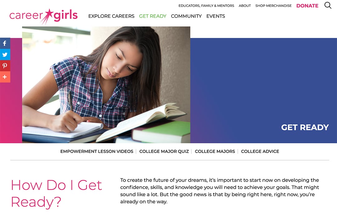Get Ready - Prepare For College | Career Girls