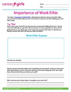 Work-Ethic-Fun-Page-Activity-1 - Career Girls